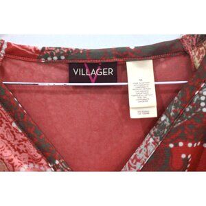 villager | Tops | Villager Womens Cap Sleeve Vneck Blouse Size Medium ...